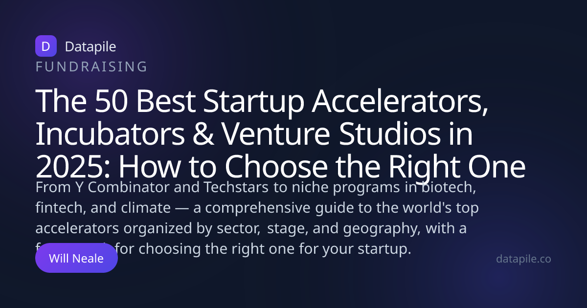 The 50 Best Startup Accelerators, Incubators & Venture Studios in 2025 ...