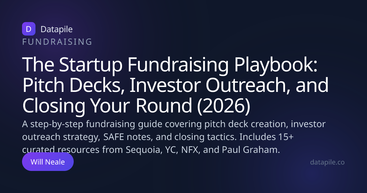 The Startup Fundraising Playbook: Pitch Decks, Investor Outreach, and ...